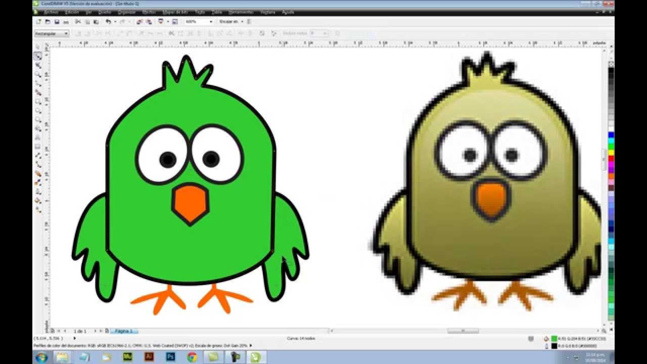 Vectorización de personaje en CorelDRAW - YouTube