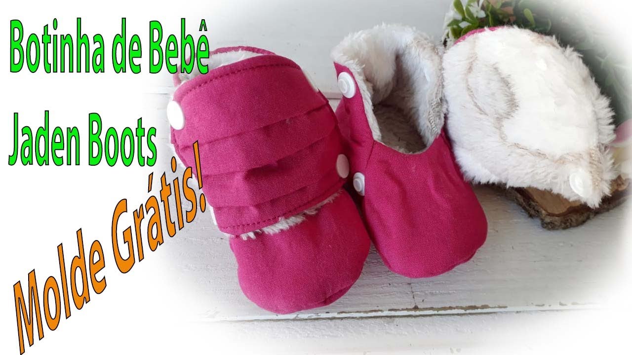 Molde Grátis!!! Como Fazer botinha de Bebê modelo Jaden Boots. - YouTube