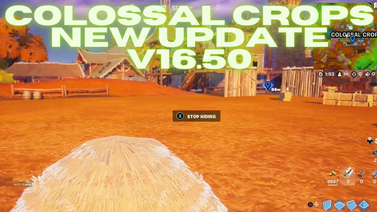 Fortnite NEW Colossal Crops Update Place Warning Signs at Crop Circle ...