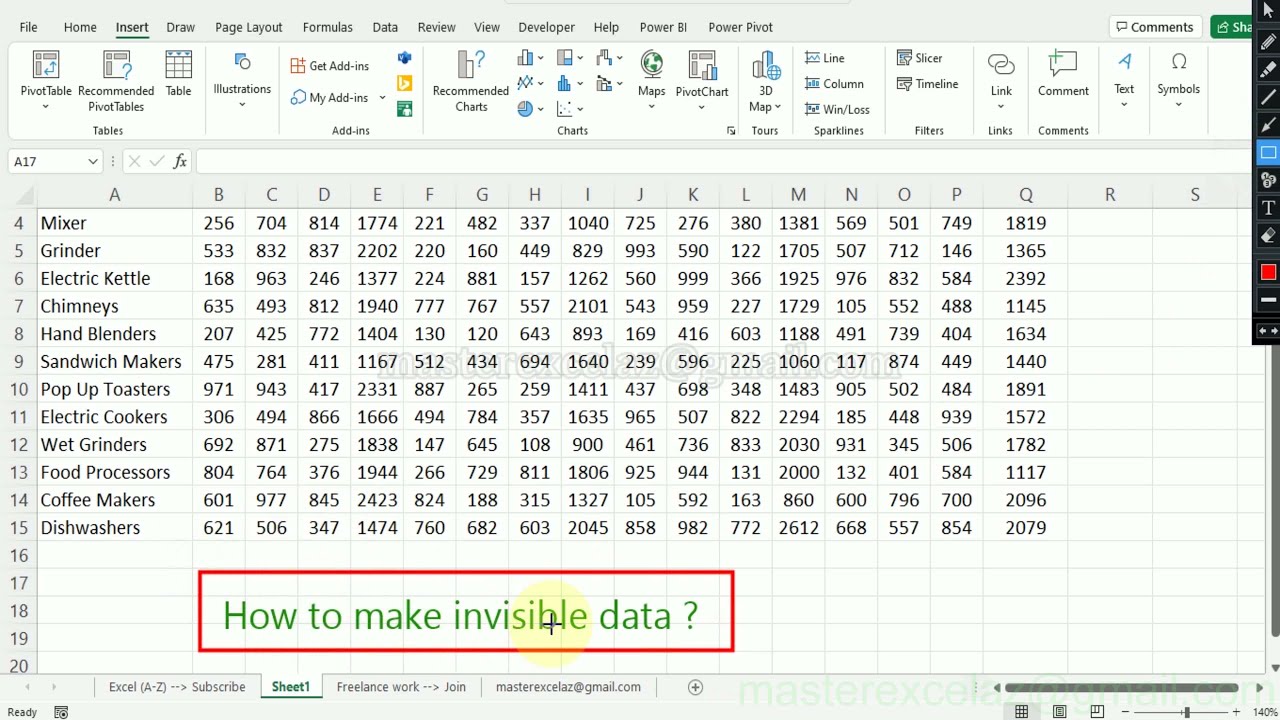 Make Data Invisible MS Excel Tips Tricks Tutorial YouTube Make Data Invisible MS Excel Tips Tricks Tutorial YouTube