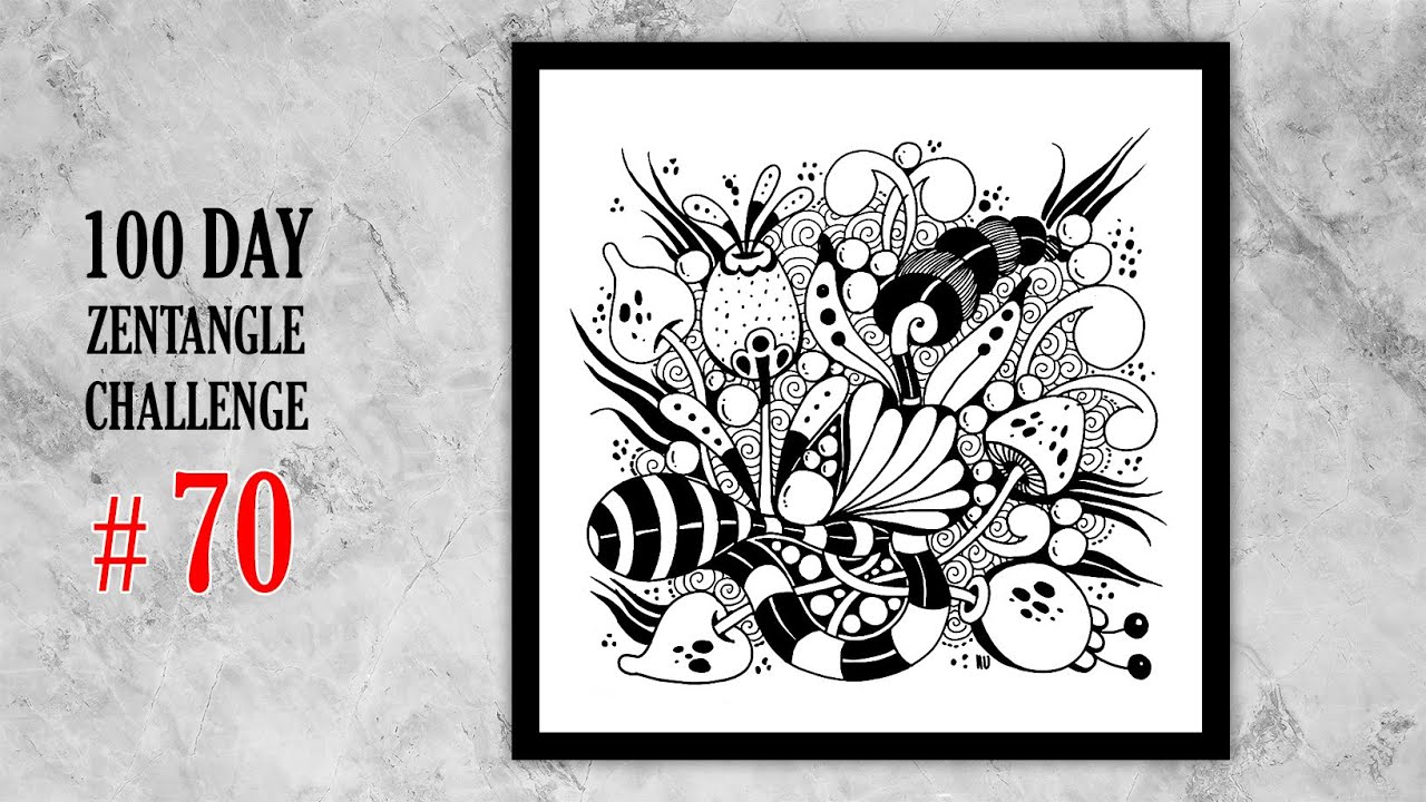 70 # 100 days of tangling | zentangle 100 day challenge | zentangle ...