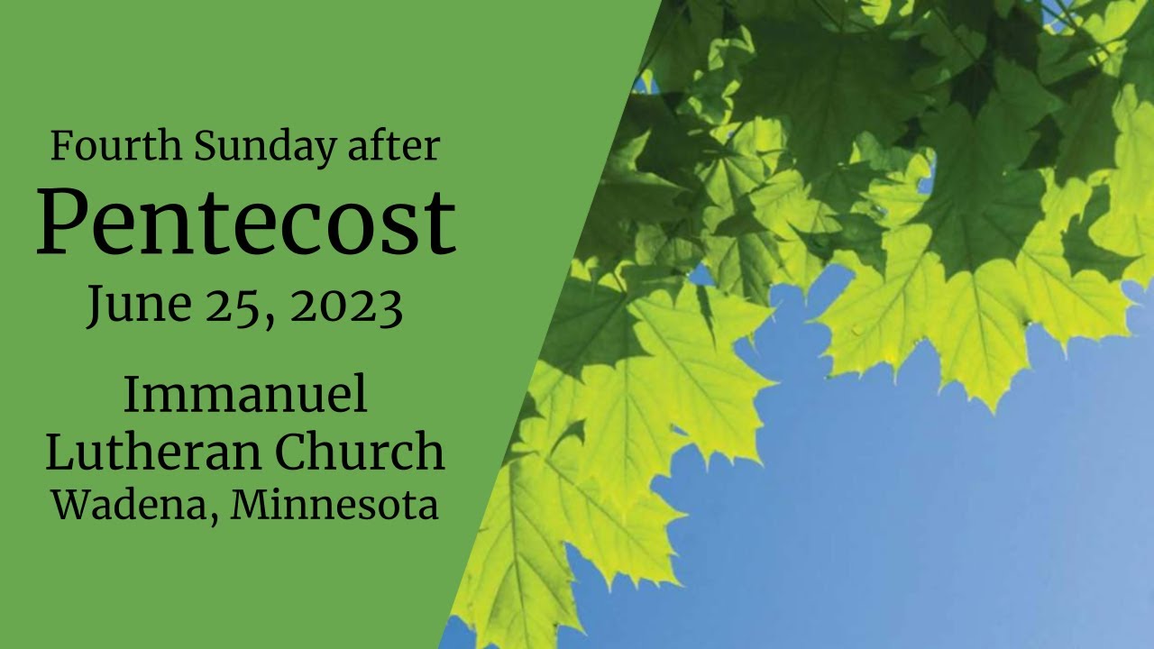 Welcome to the 4th Sunday after Pentecost worship service. - YouTube