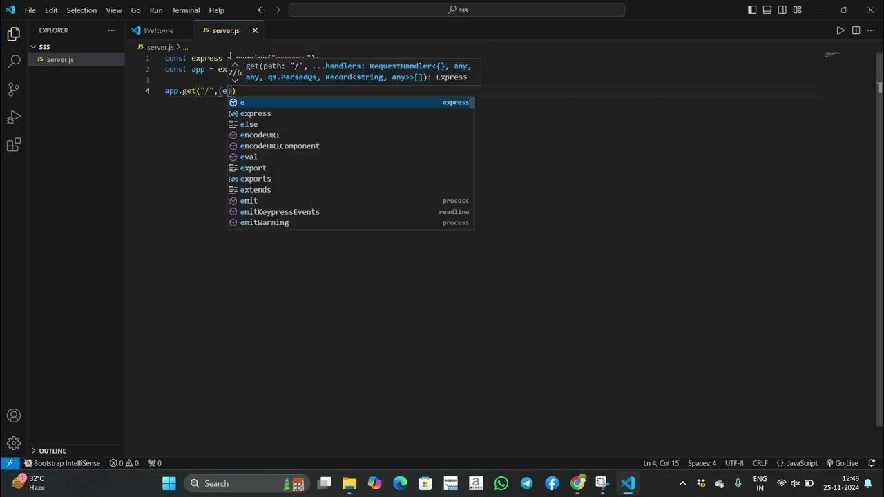 How create server using express in node.js - YouTube