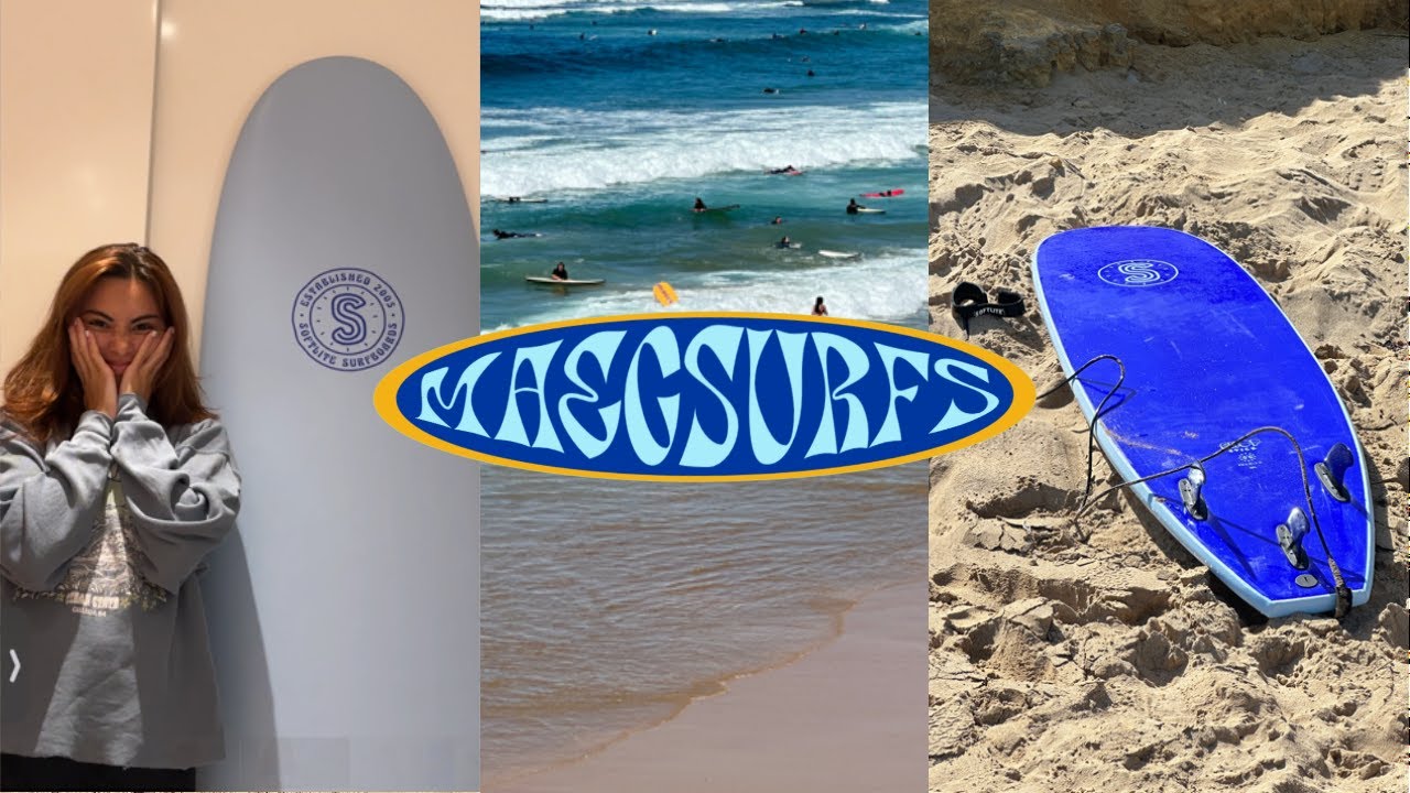 MaegSurfs - (3) getting my first ever surfboard, a softlite chopstick 6 ...