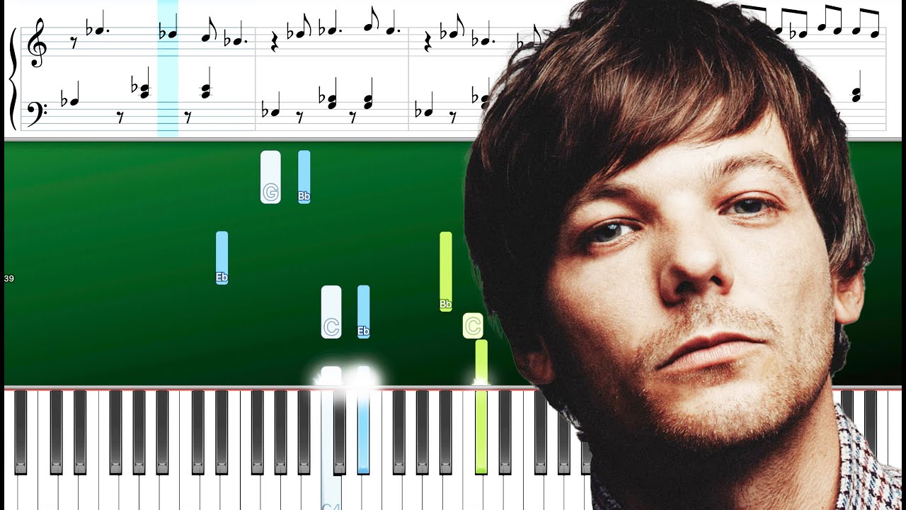 Louis Tomlinson - Copy of a copy of a copy (Piano Tutorial With Sheets ...
