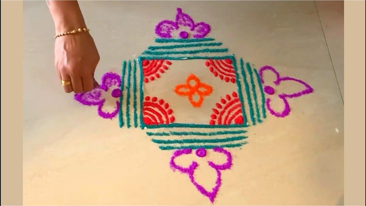 3X3 Easy dot kolam designs for beginners | Easy rangoli | Easy Dot ...