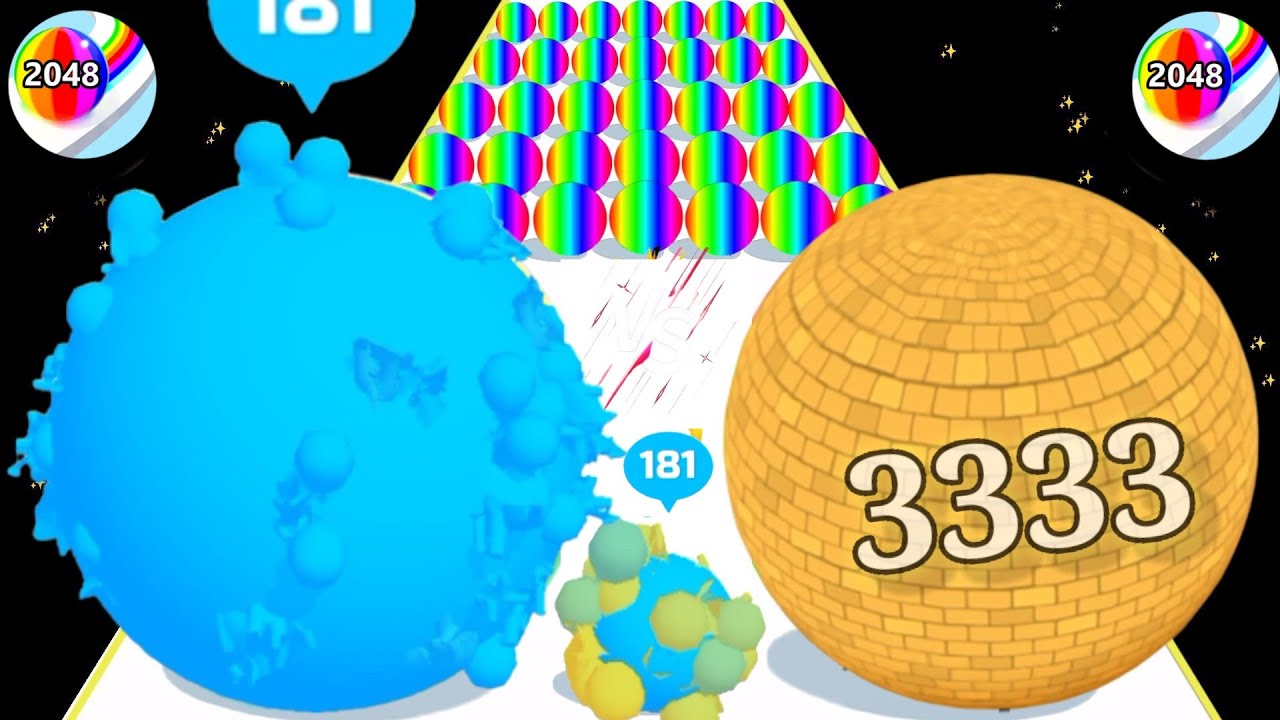 Rescue Push 3D 2048 vs Roll Crowd 2048 Ball Gameplay Walkthrough New ...