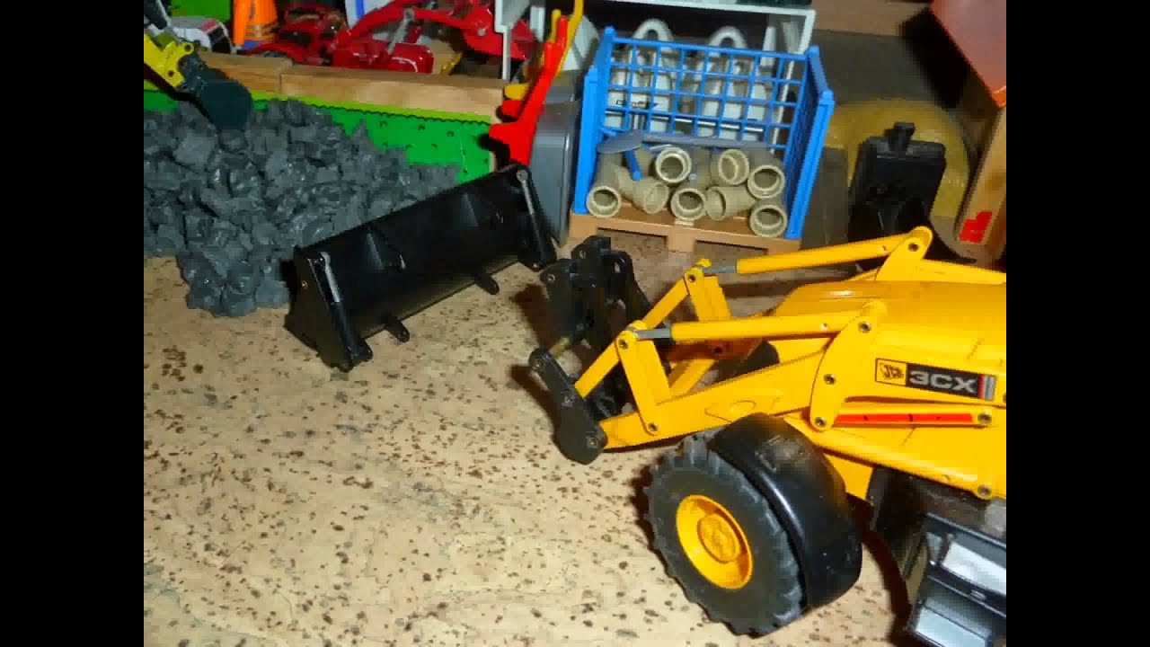 Diorama travaux publics avec JCB et yanmar. - YouTube
