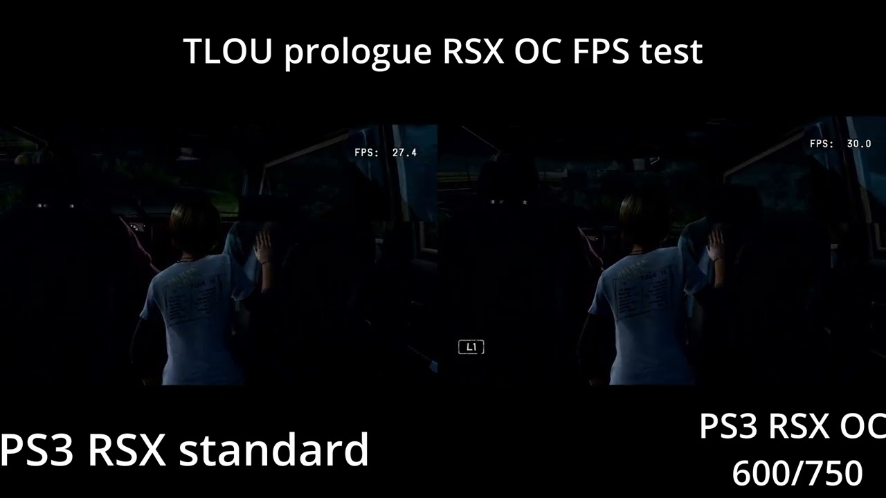 TLOU prologue PS3 RSX overclock FPS test - YouTube