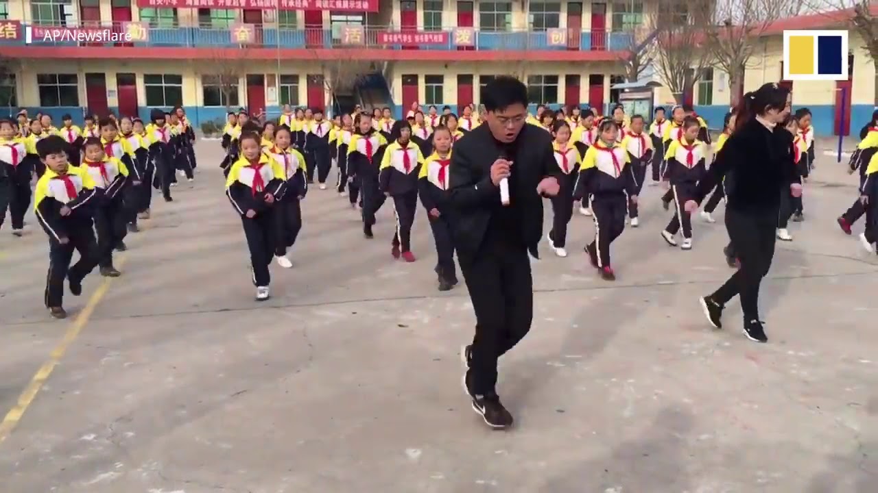 Chinese school principal teaches break - YouTube