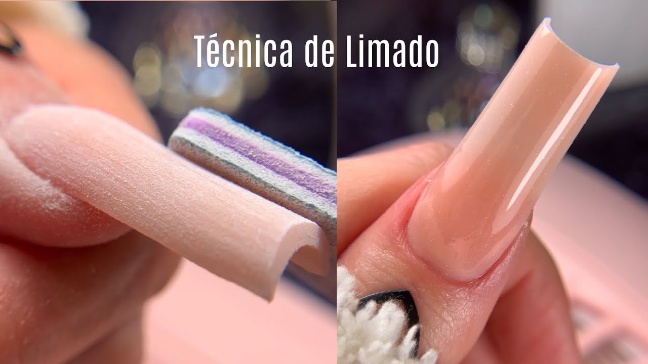 Técnica de limado para lograr la uña CUADRADO PERFECTO TUTORIAL - YouTube