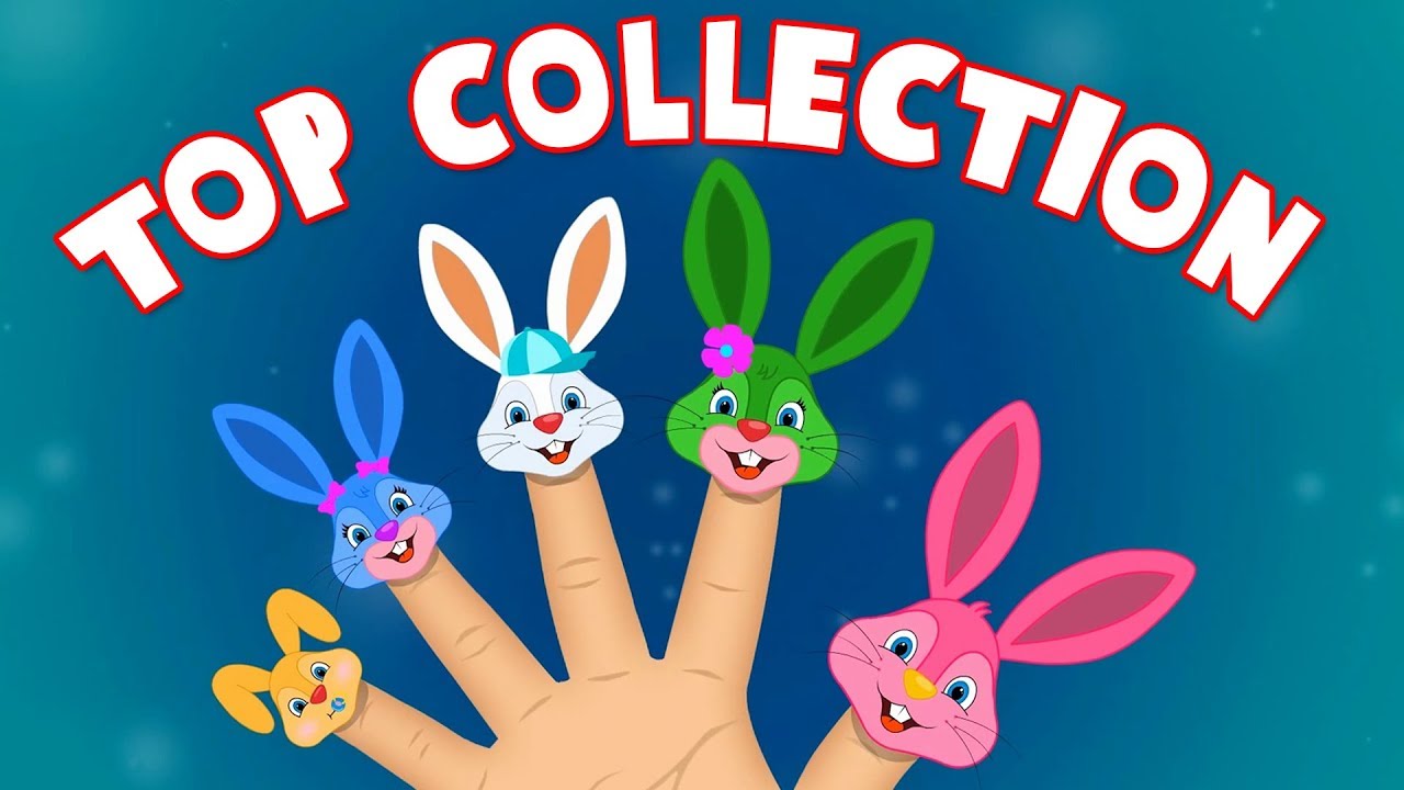 Rabbit & Easter Bunny Finger Family Songs For Kids | Baby Bottle Finger ...