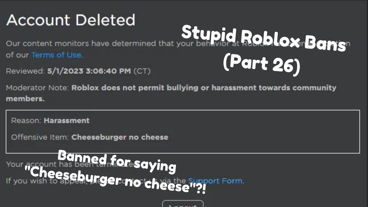 Stupid and Funny Roblox Bans | Part 26 - YouTube
