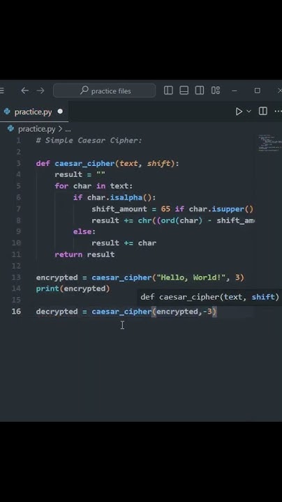 Simple caesor cipher | #python #pythonprogramming#coding#learnpython #pythonforbeginners - YouTube