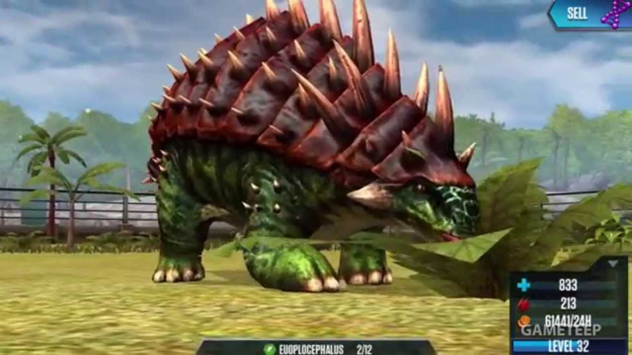 Jurassic World: The Game - EUOPLOCEPHALUS // Max Level 40! - YouTube