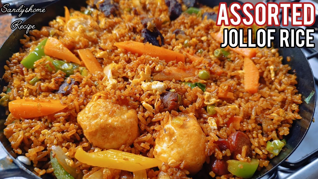 Assorted Jollof Rice Recipe/How To Prepare Assorted Jollof Rice. - YouTube