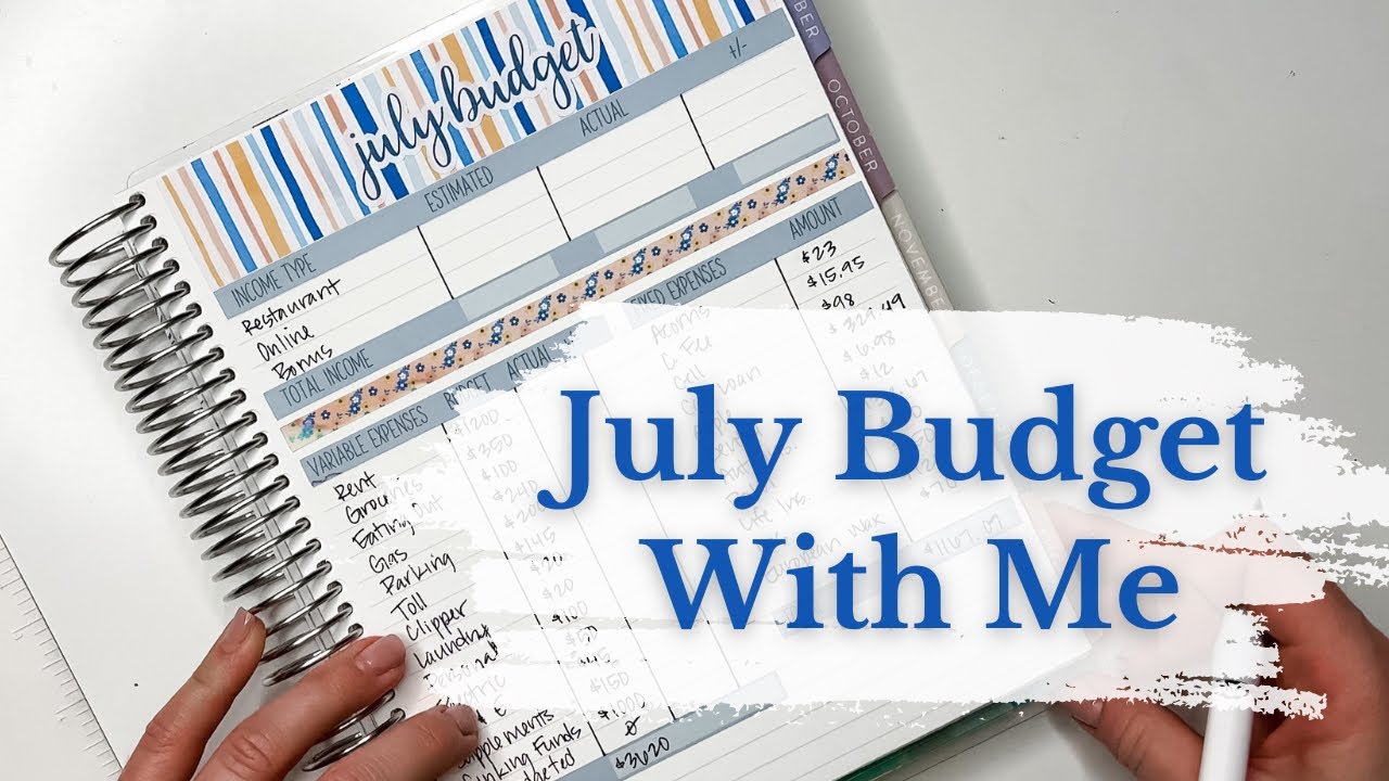 July 2022 Budget With Me | variable income, paying off debt - YouTube