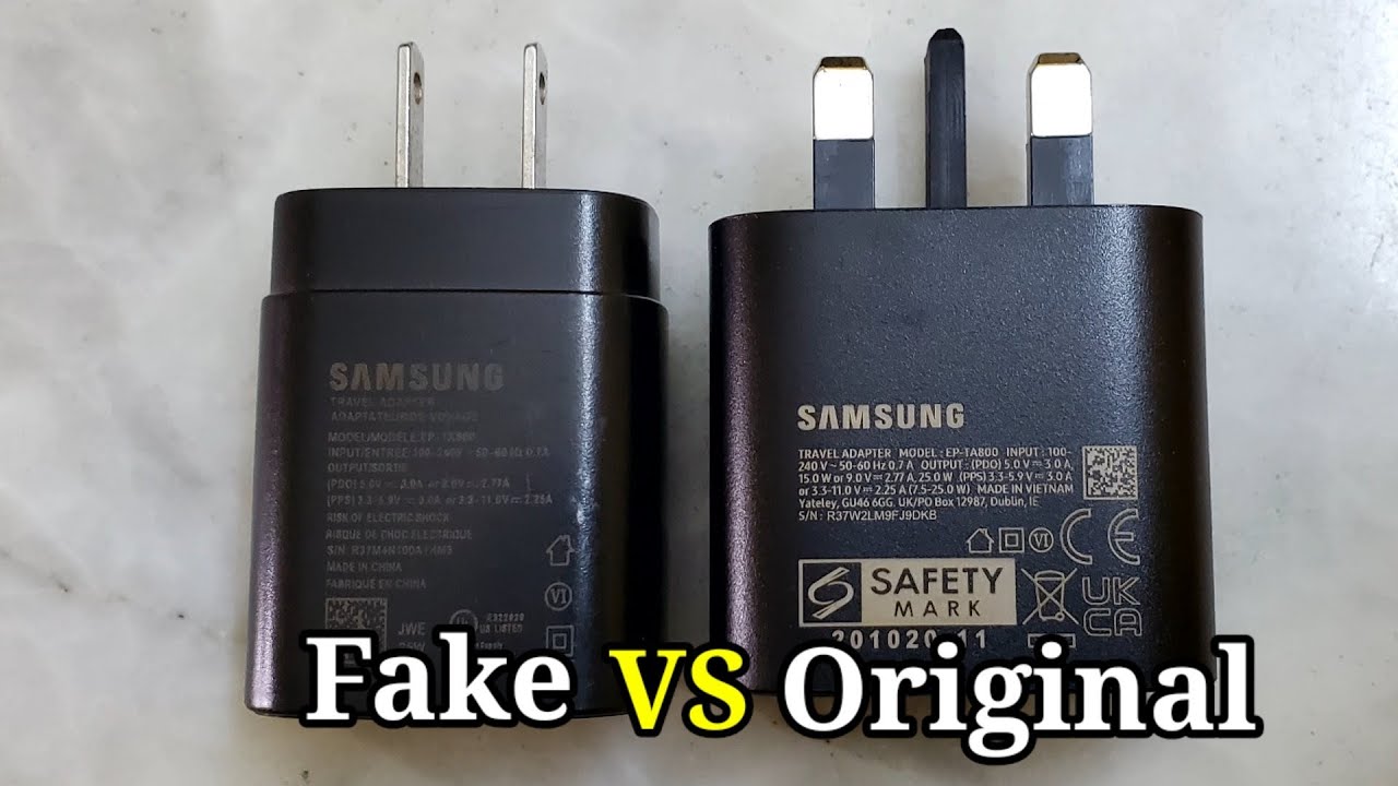 Fake VS Original Samsung Adapter | How to detect original samsung ...
