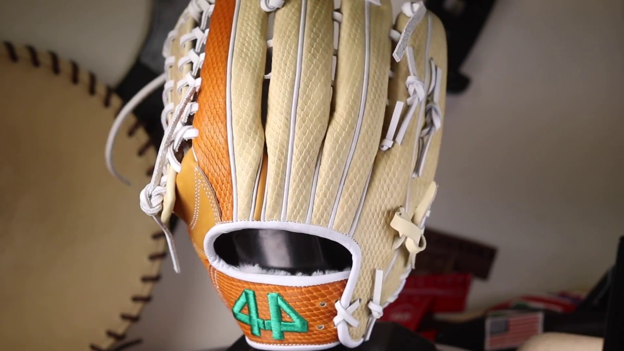 44 Pro Custom Baseball Glove Signature Series Tan Snakeskin Blonde ...