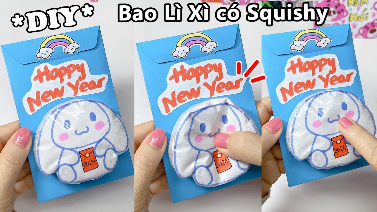 Làm Bao Lì Xì Cinnamoroll Squishy cute/ Liam Channel - YouTube