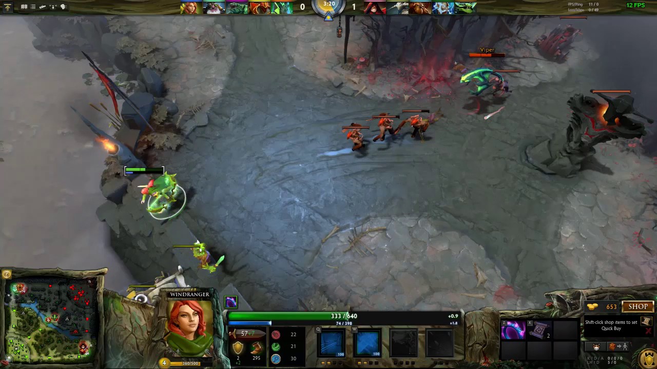 Dota 2 Max setting FPS test -Intel i3-5005U Intel HD5500 4GB RAM - YouTube