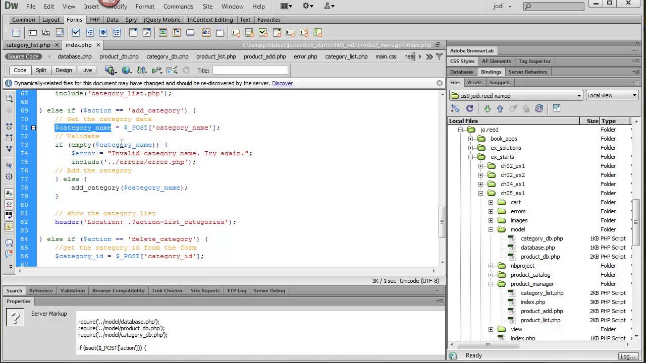 Murach PHP Exercise 5: Step 9 - YouTube