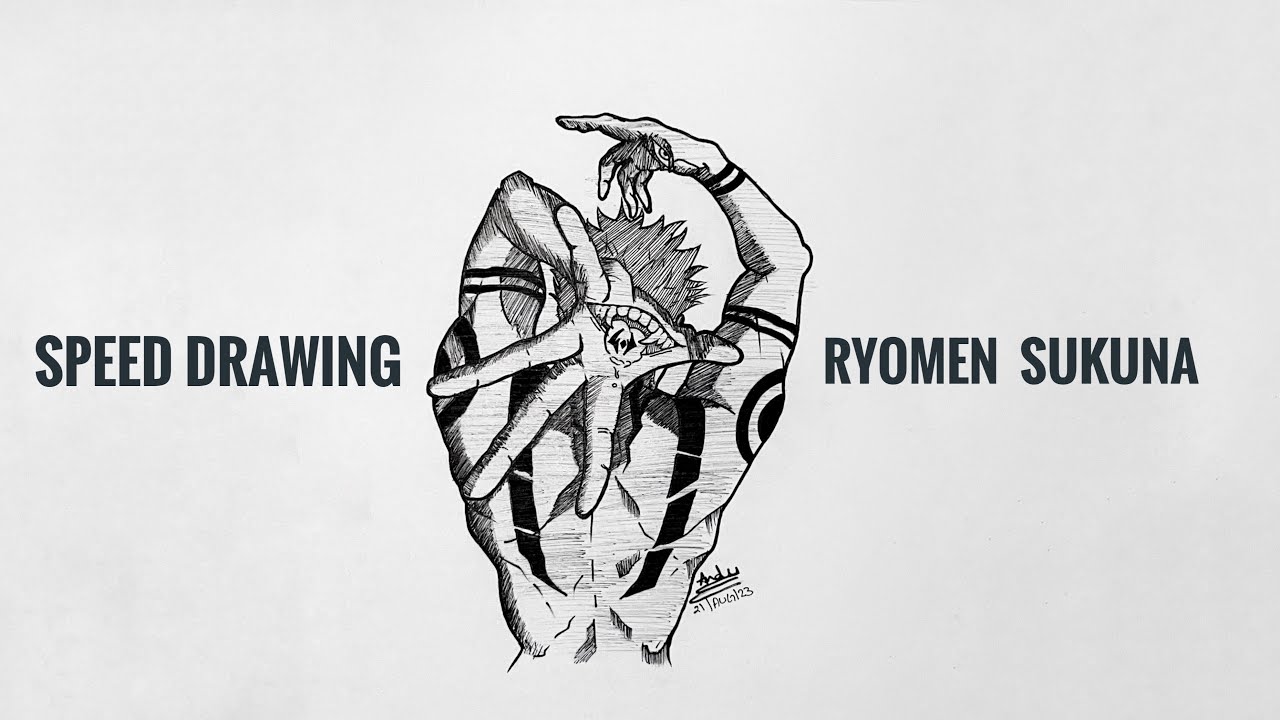 Ryomen Sukuna Speed Drawing: Unleash the Cursed Power! - YouTube