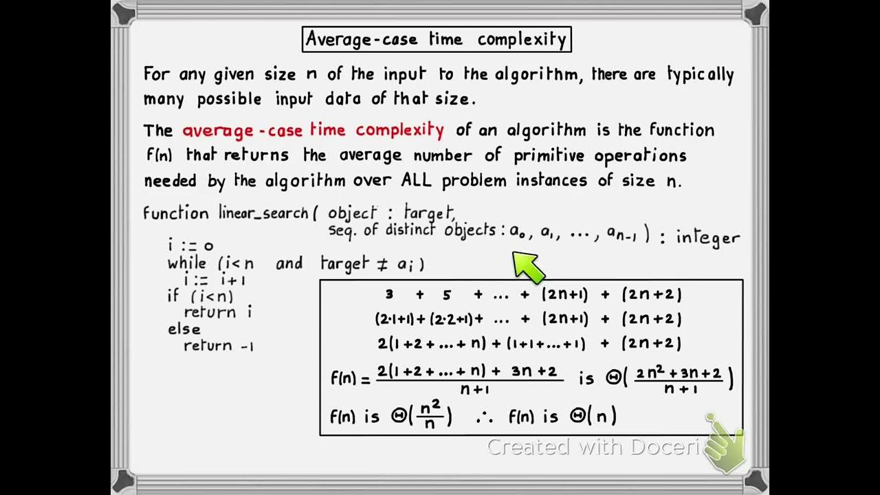 Discrete Structures [Lecture 21 / Segment 3] - Average-case time complexity - YouTube