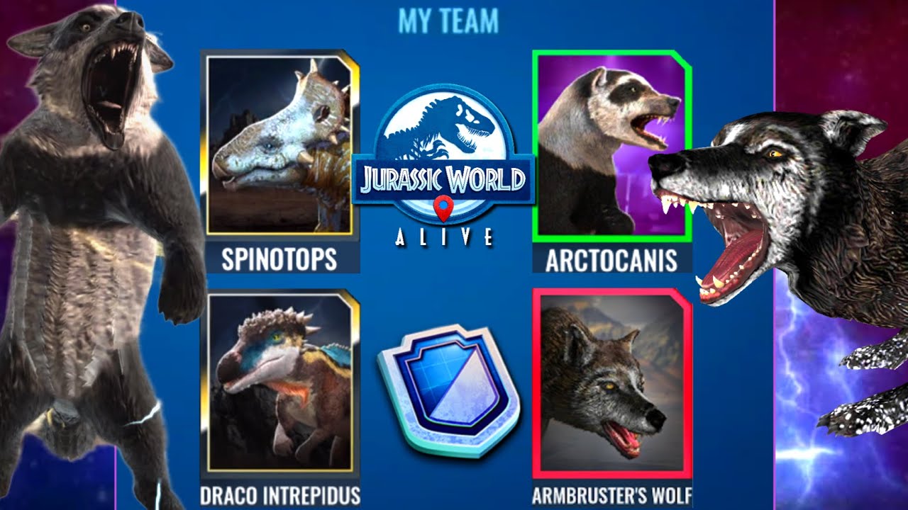 Jurassic World Alive Brawl 4v4 PVP Returns! Armbruster’s Wolf Leads the ...