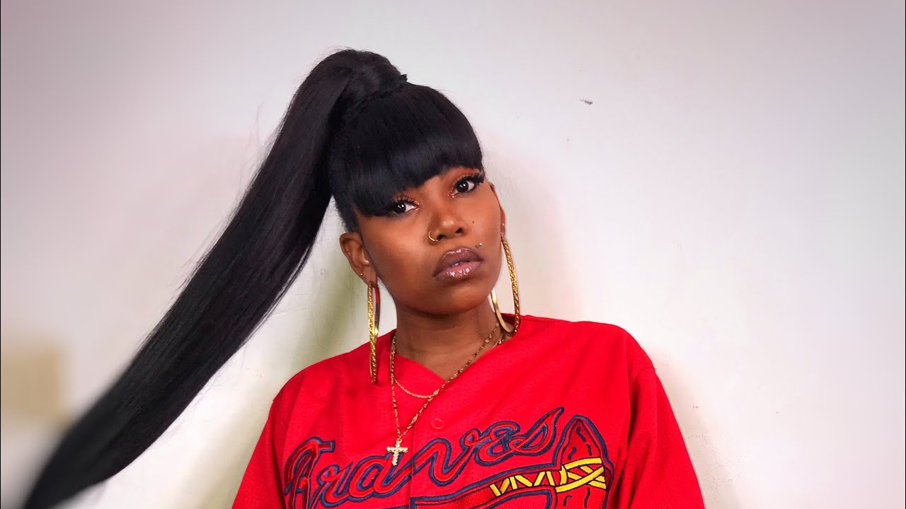 DIY clip bang. DIY drawstring ponytail . Protective Styles! How to’s ...