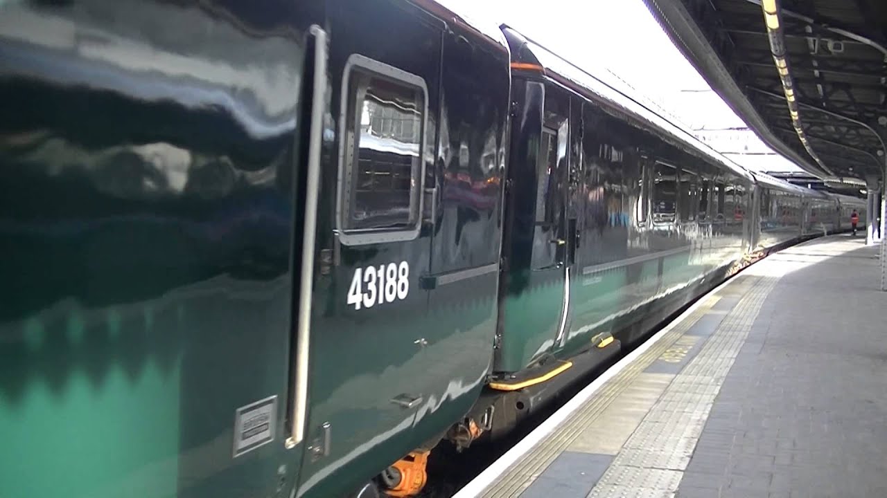 GWR Green HST 43188 & 43187 Toots Out Of London Paddington 29/09/2015 ...