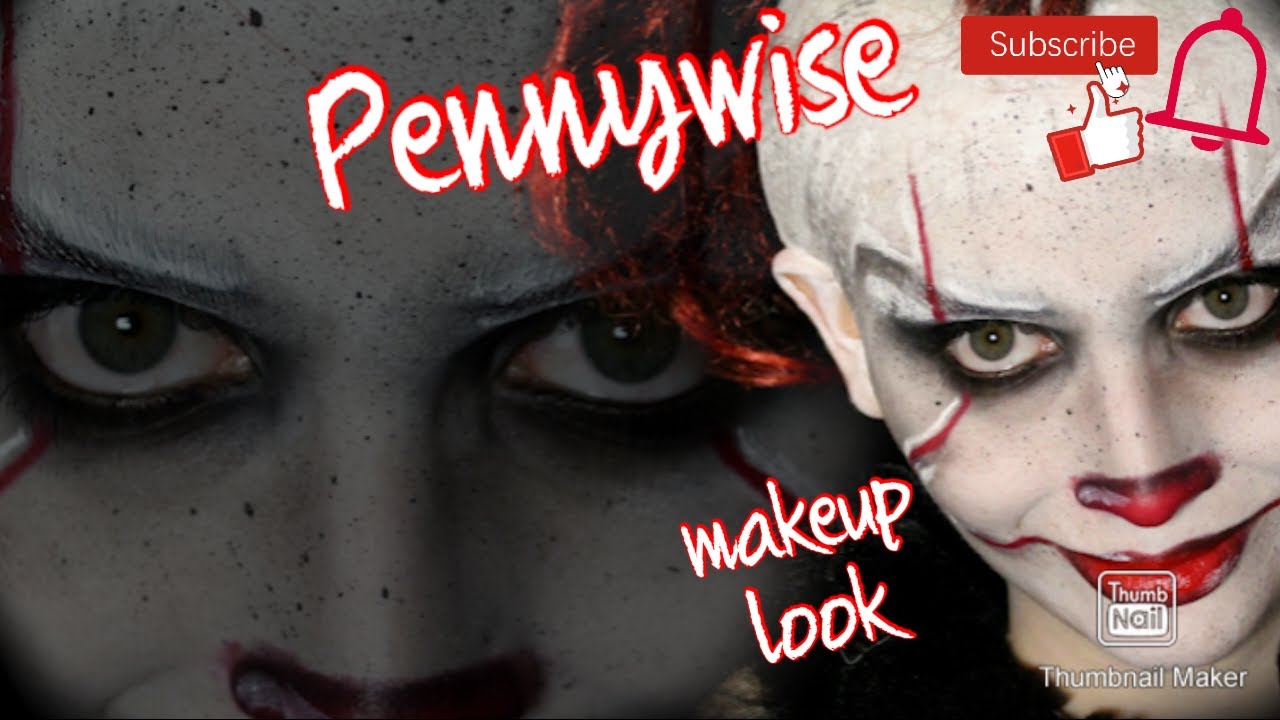 IT Pennywise transformation makeup look tutorial - YouTube