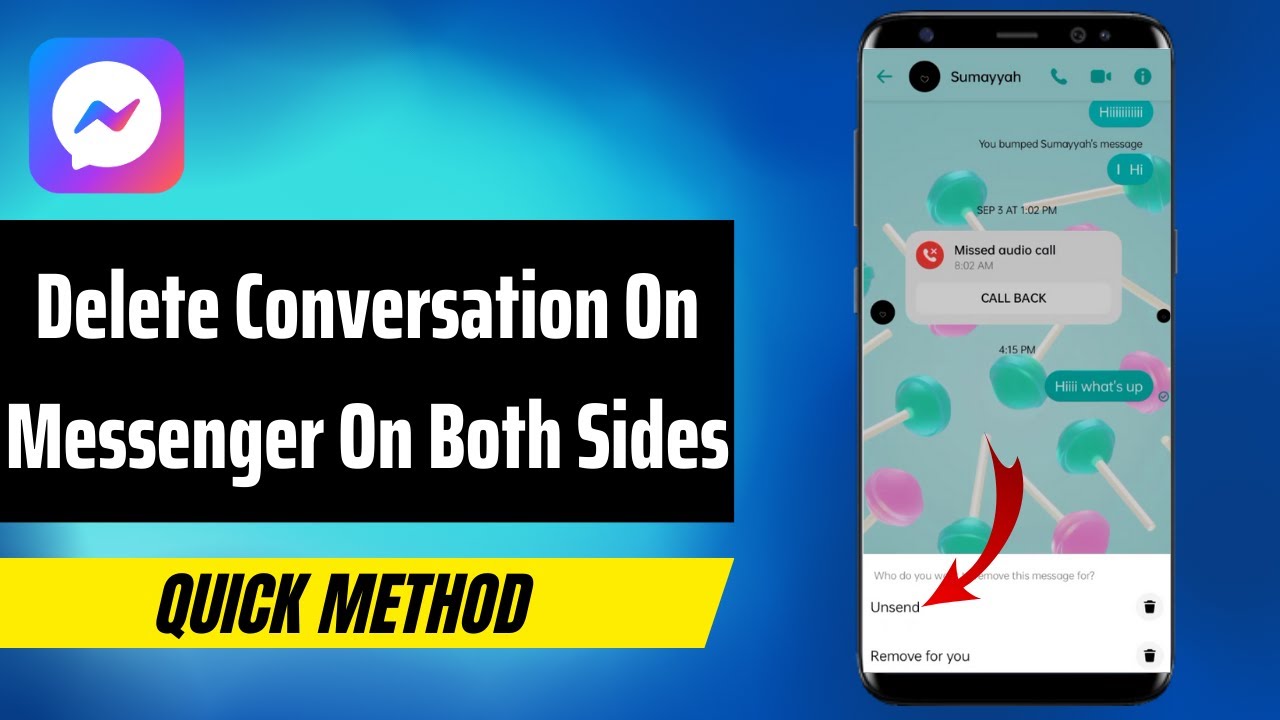 How To Delete Conversation On Facebook Messenger From Both SIides - YouTube