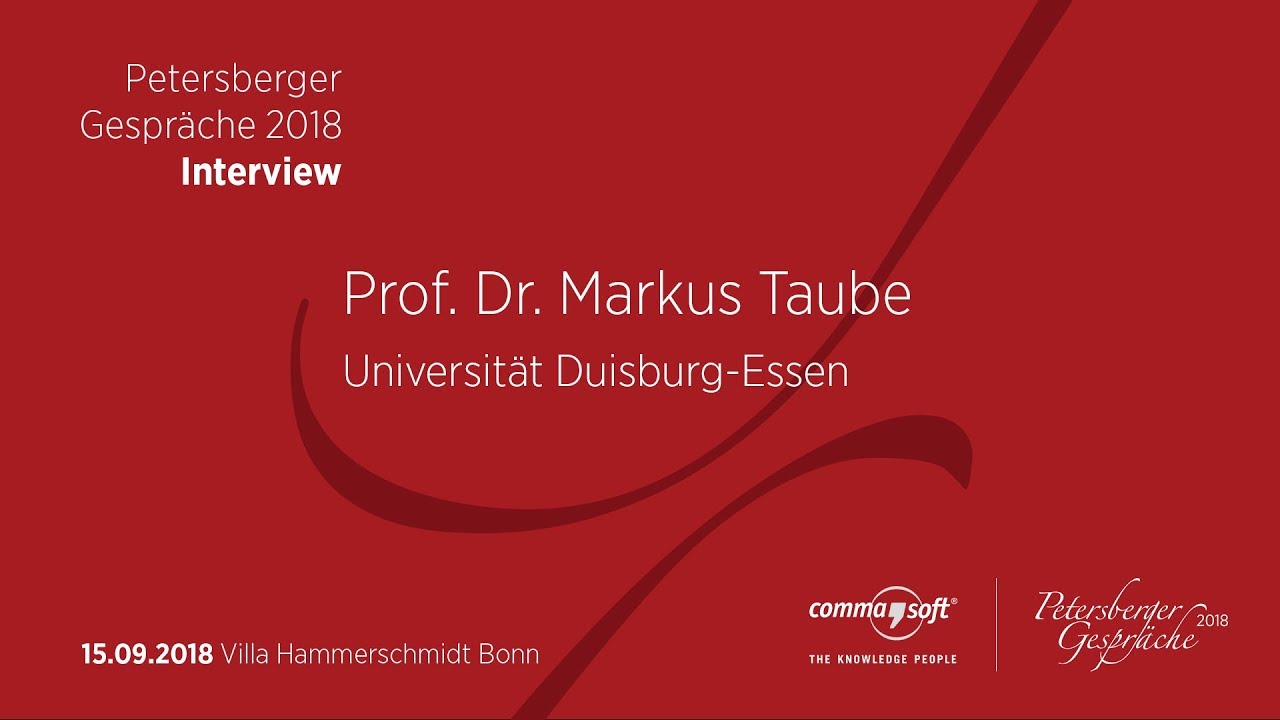 Prof. Dr. Markus Taube: Interview - YouTube