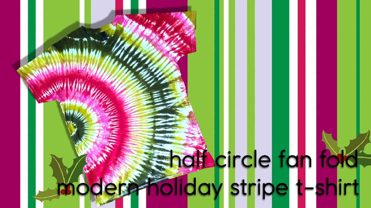 Half Circle Fan Fold | Modern Holiday Stripe T-Shirt - YouTube