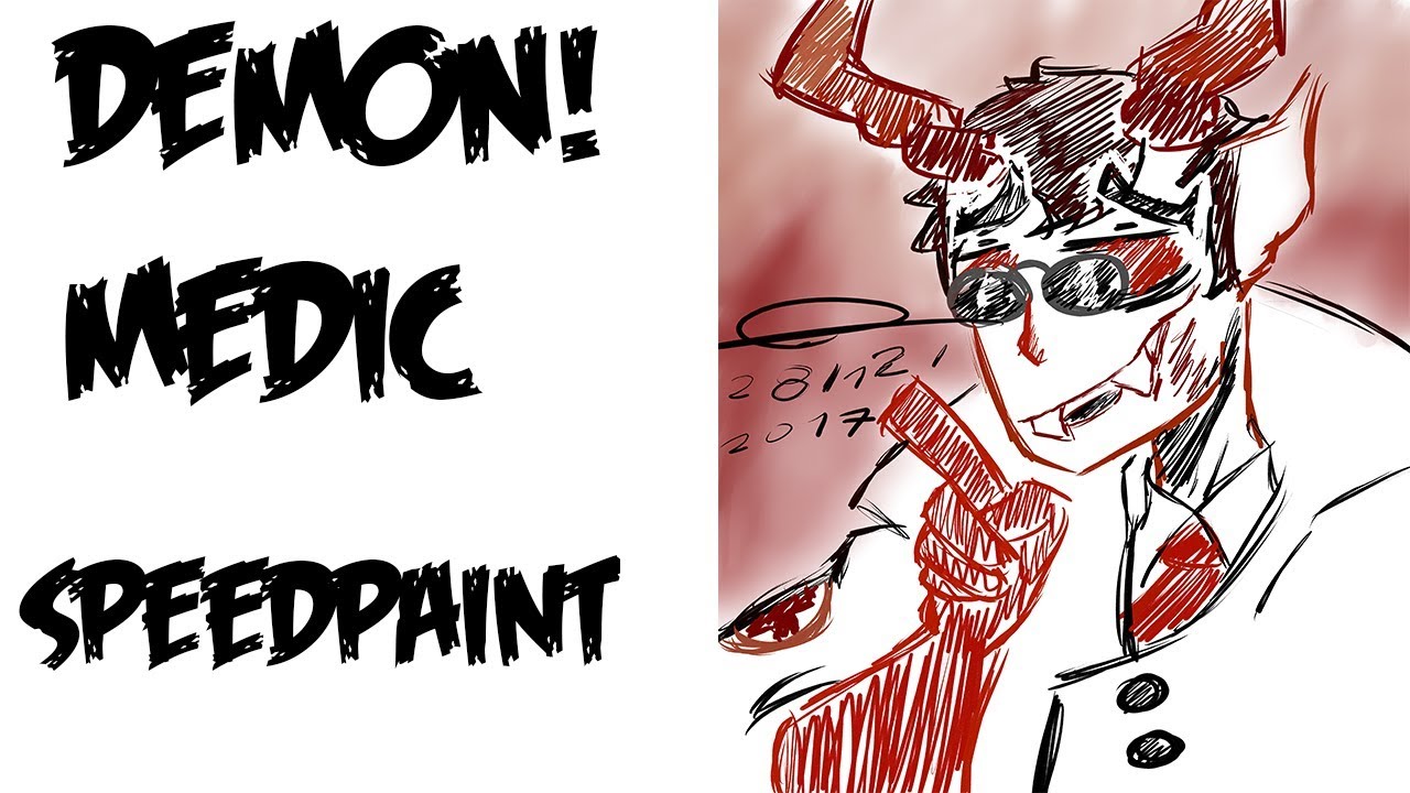 Demon!Medic Speedpaint - YouTube