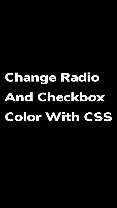 change radio button to checkbox in css #shorts - YouTube