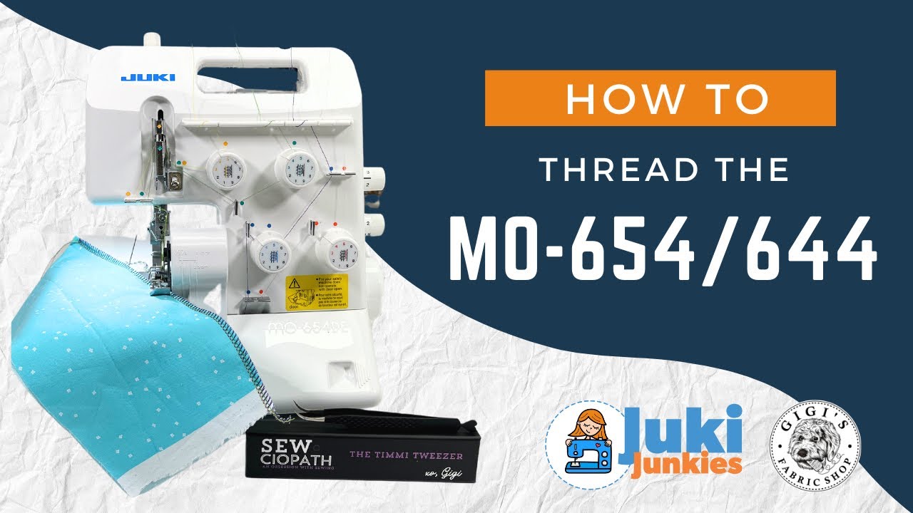 How To Thread The JUKI MO-654/MO-644 Serger! (In depth) - YouTube