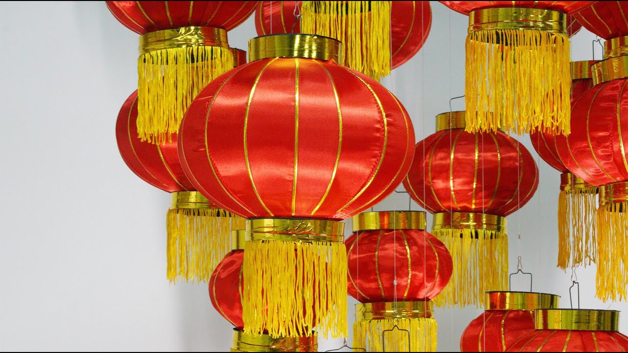 Lantern window display installation - YouTube