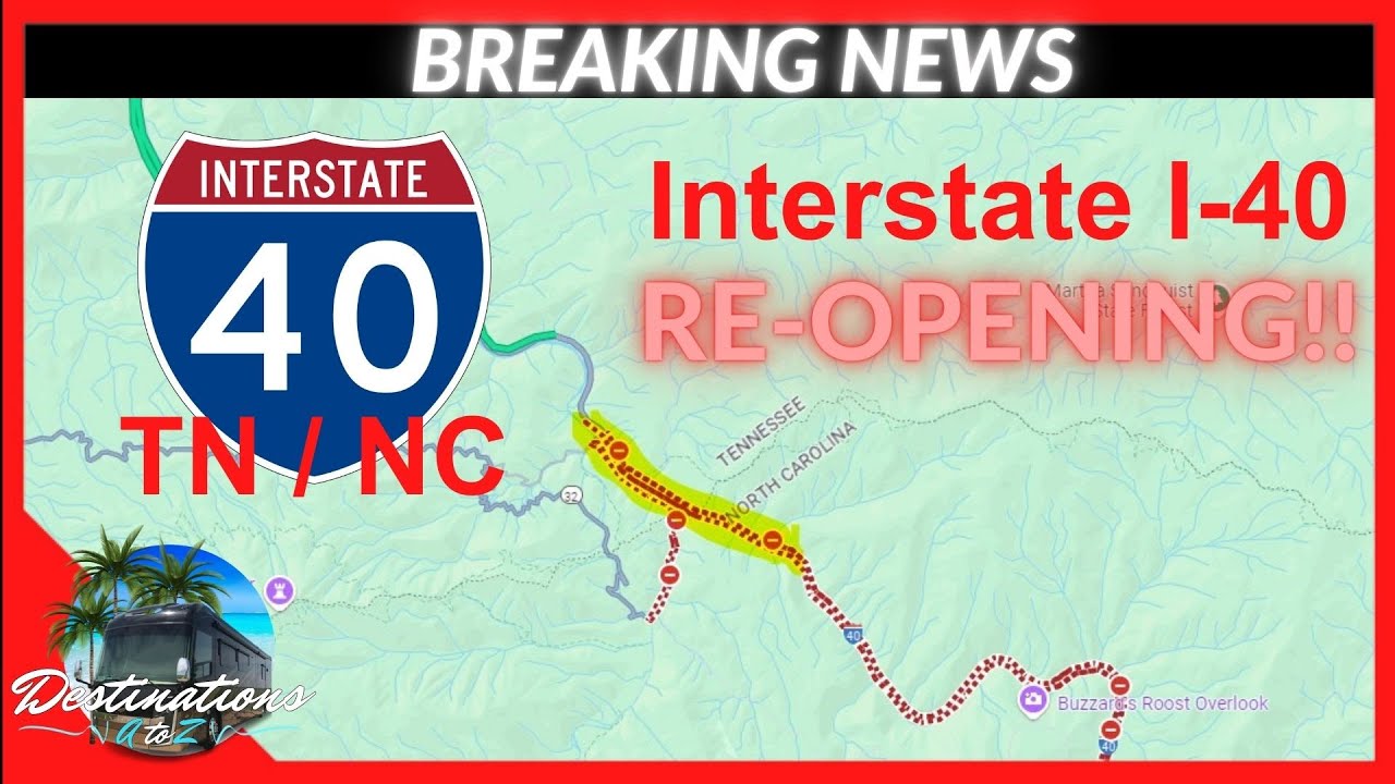 BREAKING NEWS : I40 RE-OPENING at TN/NC State Line after Helene ...