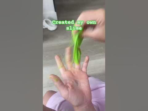 MADE MY OWN SLIME FROM SCRATCH 💚💚💚💚💚💚 - YouTube