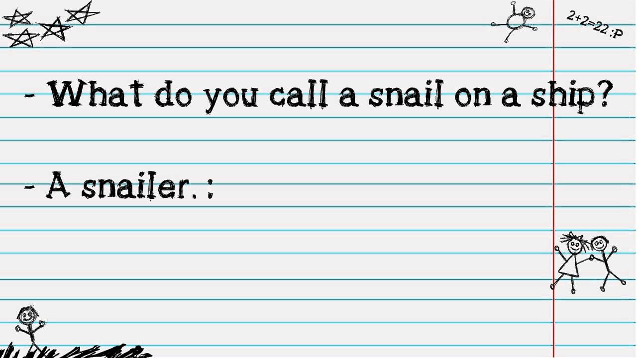 Funny Jokes : snail & ship - YouTube
