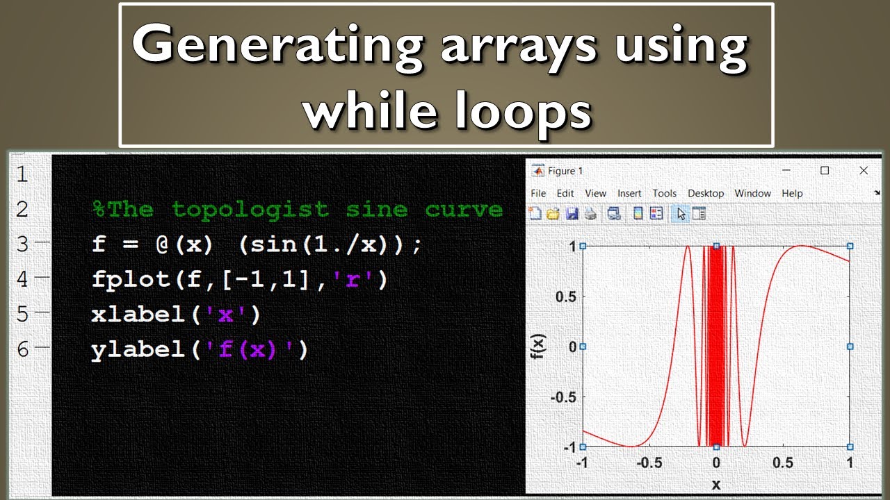 31 Using a while loop to generate an array (exercise) - YouTube