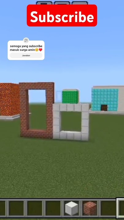 aku membuat portal batu bata orange besar vs portal iron golem di Minecraft #anresta #shorts ...