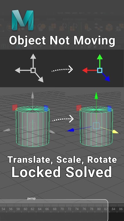 Can't move your object? Object Locked: How to Unlock & Transform #mayatutorial #maya #tips # ...