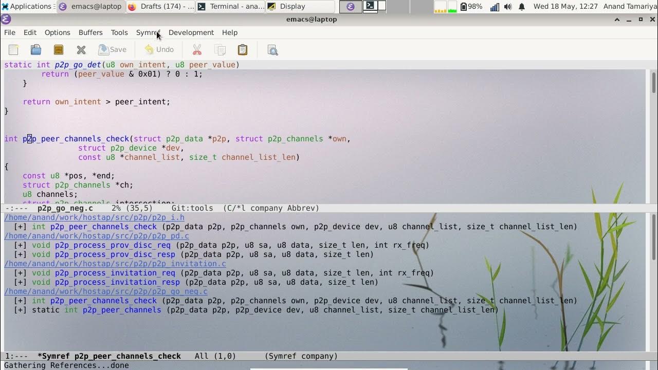 GNU Emacs as a lightweight IDE (Rename symbol) - YouTube