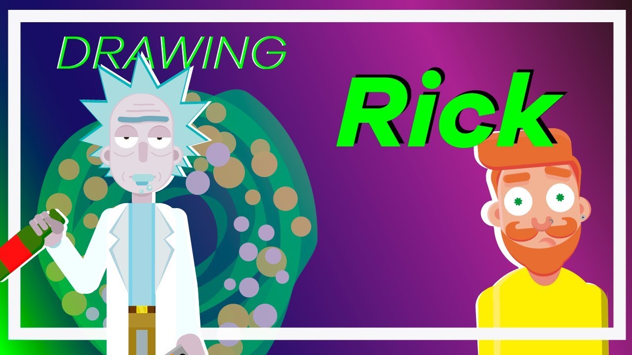 HOW TO DRAW RICK SANCHEZ - DIGITAL ART - YouTube