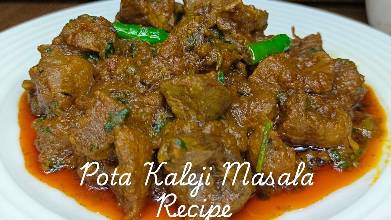 Chicken Pota Kaleji Masala Recipe💯 ||Chicken Liver Recipe🤩 || Pota ...