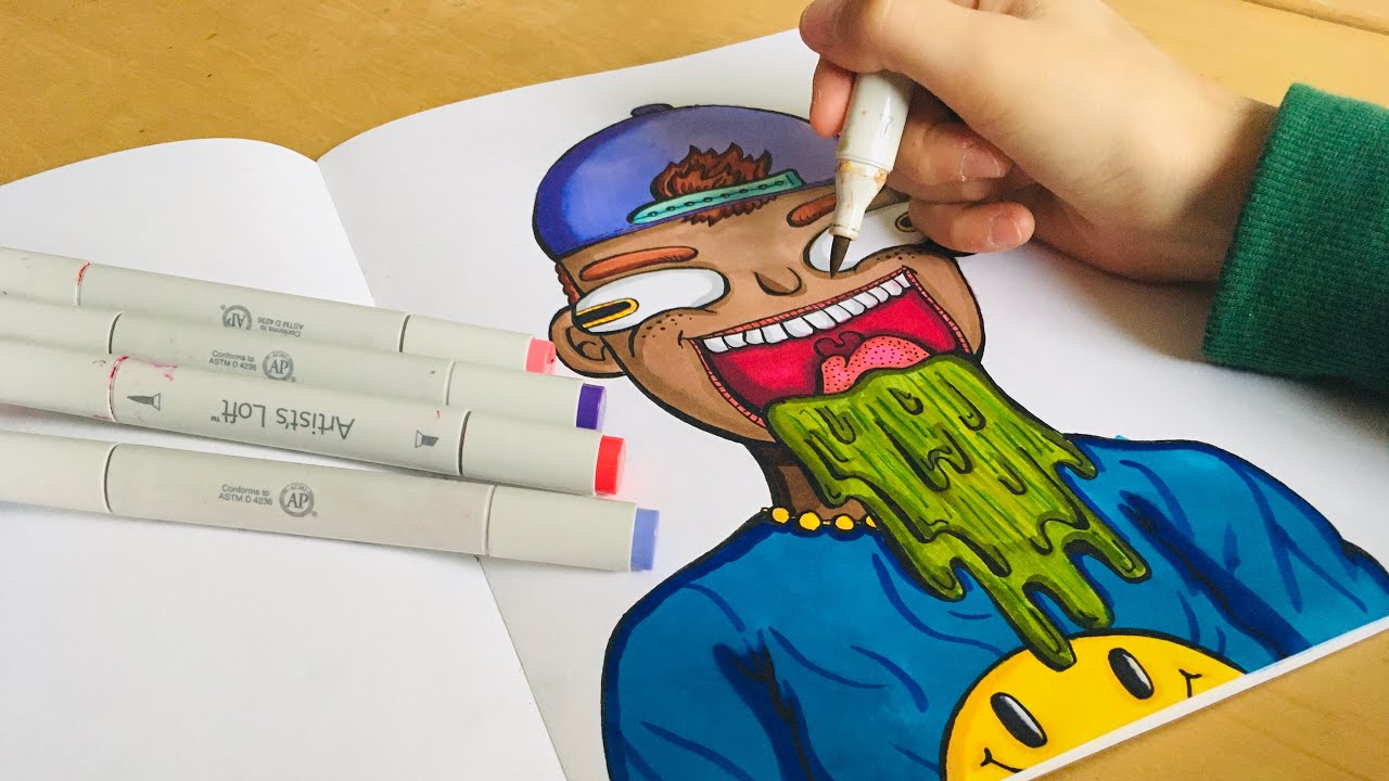 Barfing dude illustration - YouTube