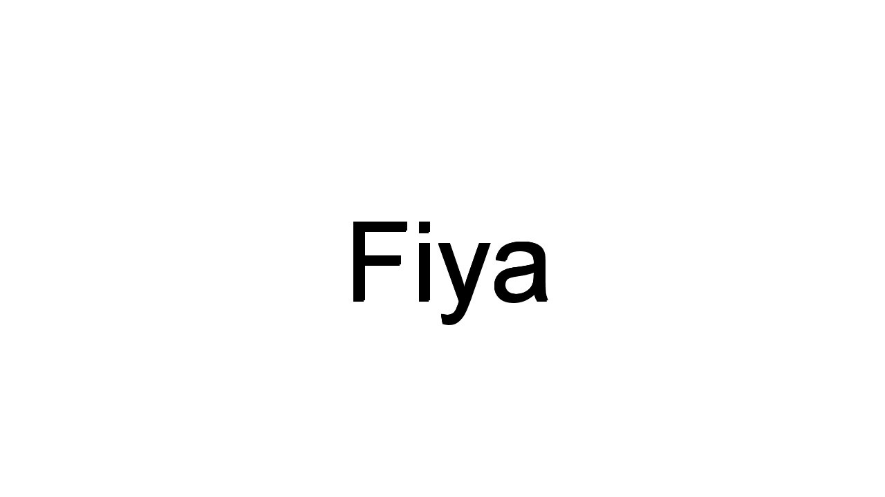 How To Pronounce Fiya - YouTube